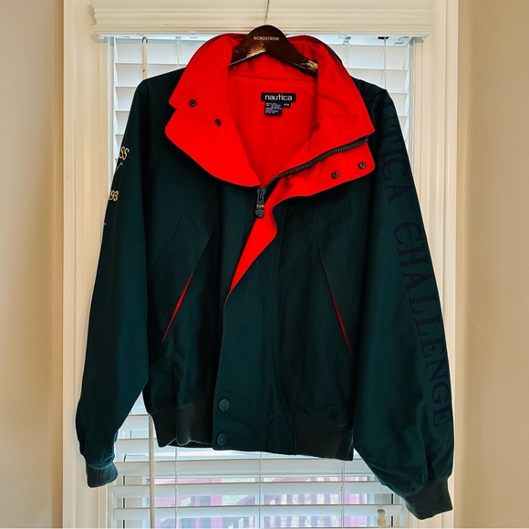 Nautica | Jackets & Coats | 9s Vintage Nautica Challenge Green J Class ...